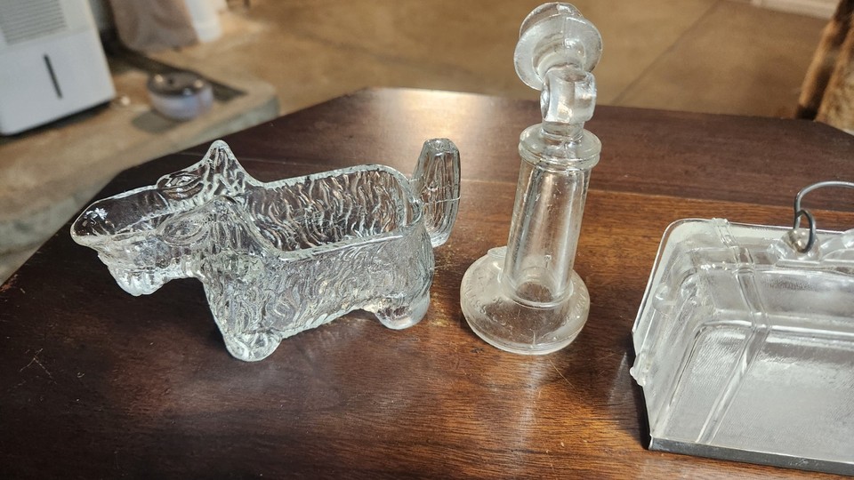 Antique vintage glass candy containers lot Of 4 | eBay