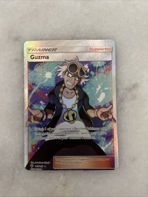 Pokemon TCG Guzma Full Art Trainer Holo Burning Shadows 143/147 | eBay