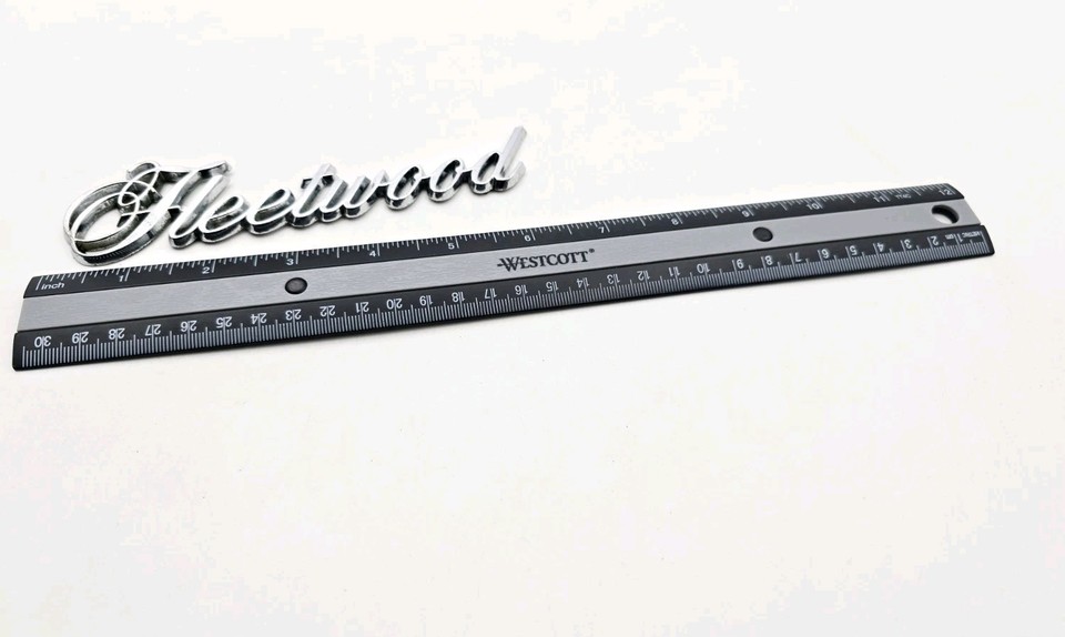 1989-1992 CADILLAC FLEETWOOD VINTAGE REAR CHROME LOGO BADGE SYMBOL SIGN ...
