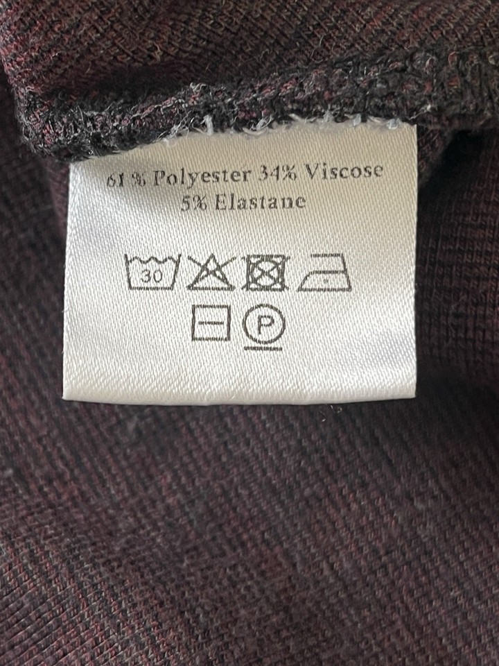 Sahara Checked Tunic Top Cowl Neck Pockets Blue Red S M brushed cotton ...