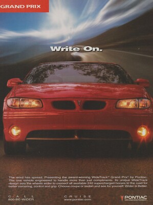 1998 Pontiac Grand Prix - Wide Track - "Write On" - Cool Clouds - Print ...