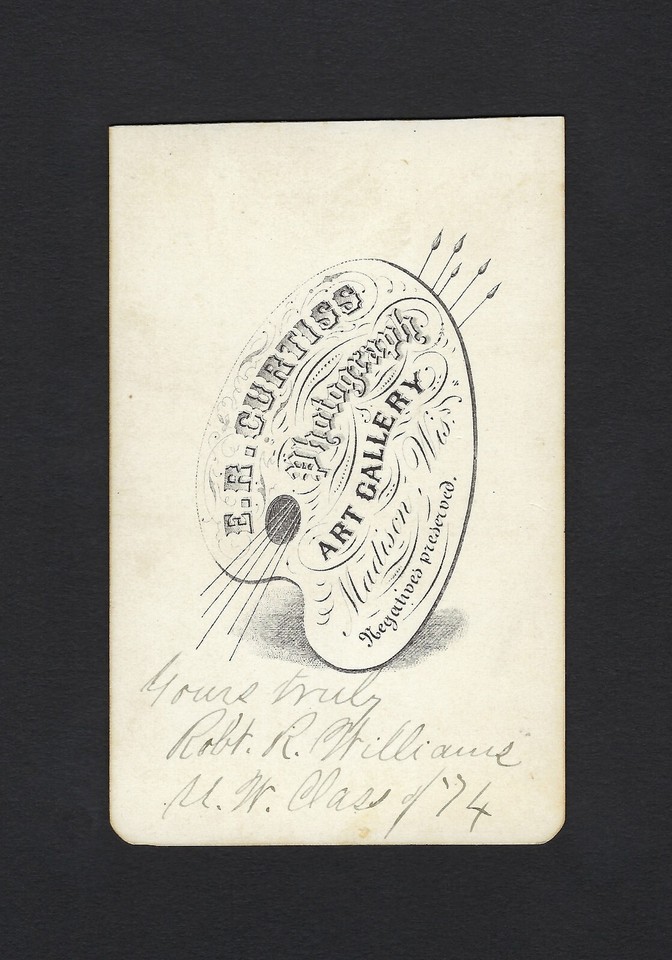 CDV Photo ID’d Robert R. Williams by E.R. Curtiss, Madison Wisconsin ...