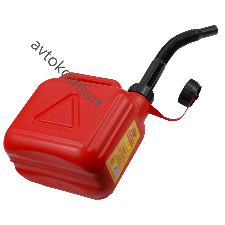 5L Car Spare Fuel Tank Spare Petrol Diesel Gasoline Container Funnel ...