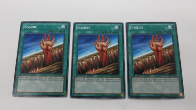 3x FISSURE SPELL CARD PLAYSET BP01-EN065 1ST EDITION COMMON YUGIOH NM ...