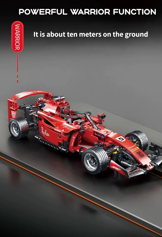 MOC Technical Red Car building block set for creating your own racing ...