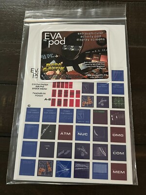 Para Grafix 2001 Space Odyssey Eva Pod Displays Sticker Set 1/8 PGX223 ...