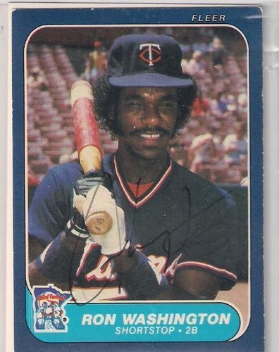 Minnesota Twins RON WASHINGTON signed 1986 Fleer | eBay