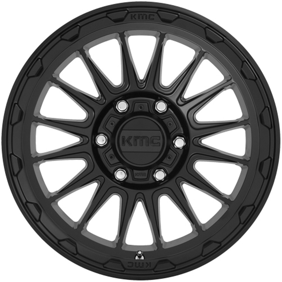 16x8 +0 KMC KM542 Impact 5x150 Satin Black Wheels (Set of 4) | eBay