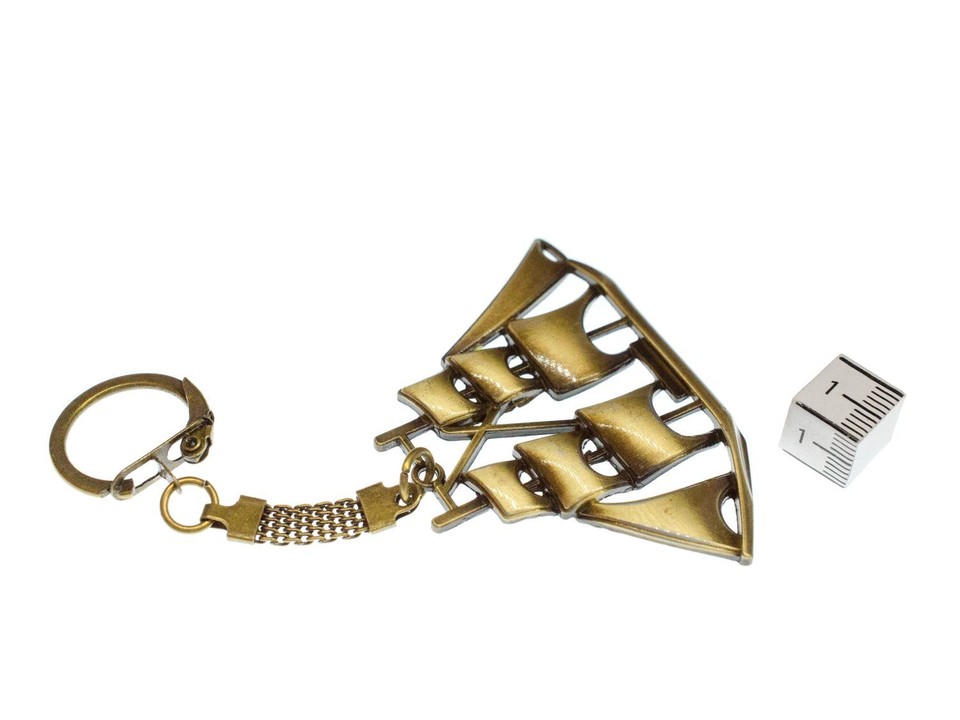 Ship Sailing Ship Boat Pirate Ship Keychain Miniblings Bronze 2 13/16in ...