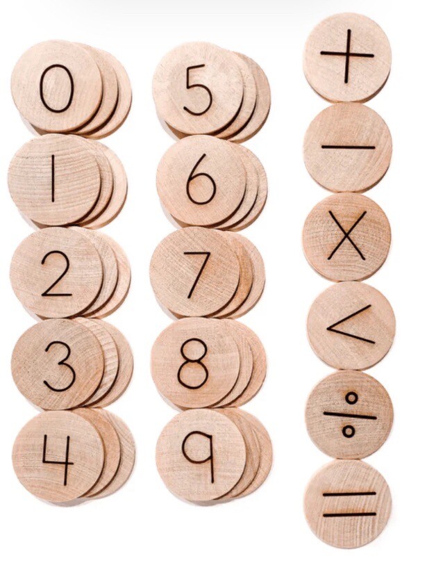 Montessori Math: Wooden Number Discs | eBay