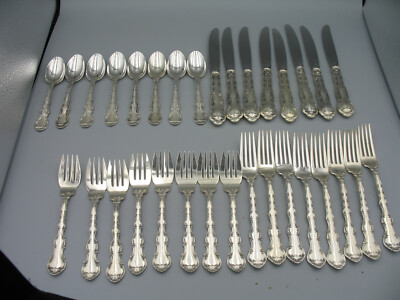 Gorham Sterling Silver Flatware, Strasbourg pattern 1897, 32 Pieces, No ...