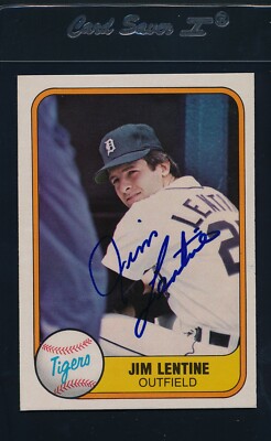 1981 Fleer #476 Jim Lentine Tigers Signed Auto *26138 | eBay