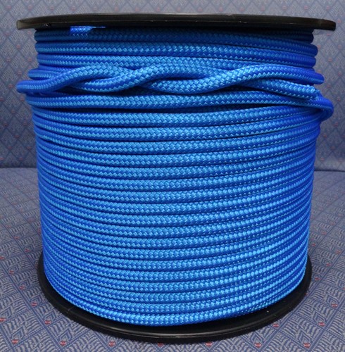 6MM X 100Mtr DOUBLE BRAID POLYESTER YACHT ROPE - SOLID BLUE | eBay