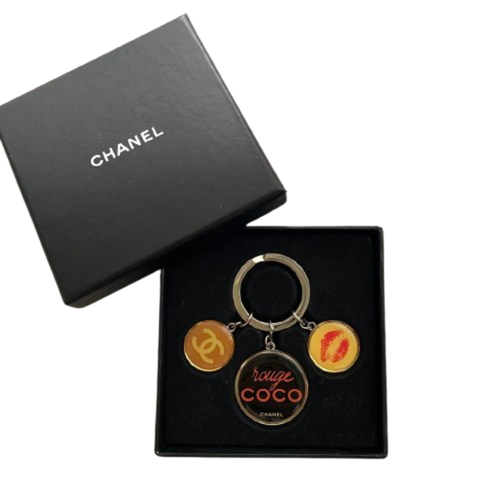 CHANEL COCO ROUGE Key Ring Holder Chain Charm Customer Novelty Small ...