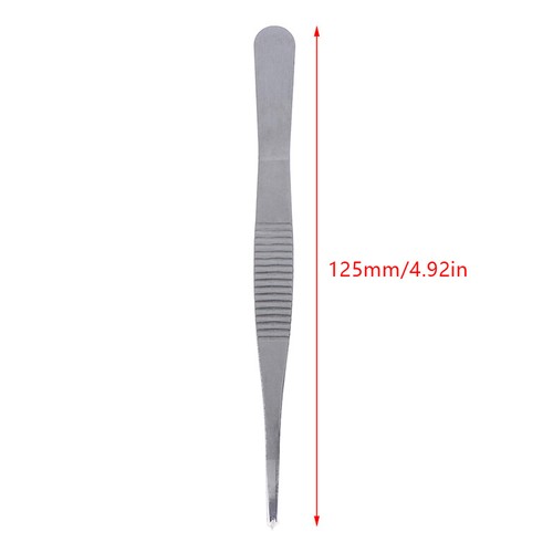 Stainless Steel Toothed Tweezers Grip Hook Head Heat Resistant Hand ...