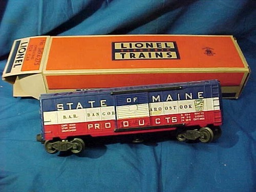 1956 LIONEL O Scale Model RR 3494-275 BANGOR + AROOSTOOCK Operating BOX ...