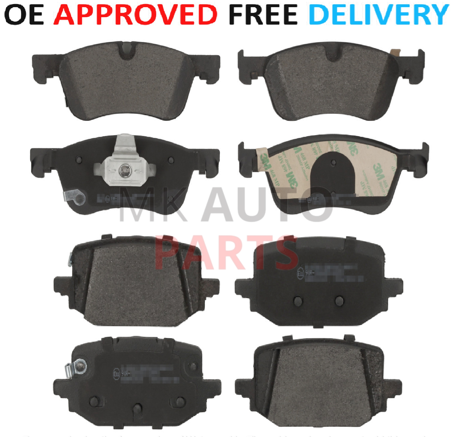 FOR NISSAN QASHQAI J12 1.3 DIG-T FRONT & REAR BRAKE PADS SET 2021 ...