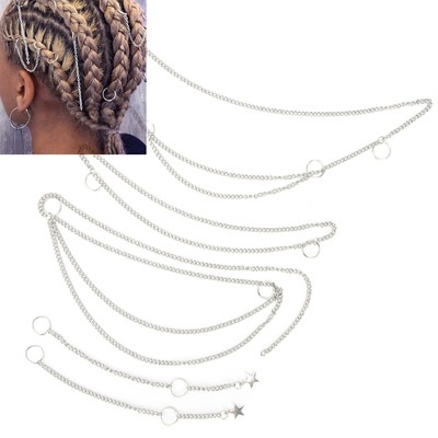 Hip Hop Punk Style Hair Braid Chain Dreadlocks Hair Chains DIY Hair ...