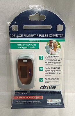 Drive Deluxe Fingertip Pulse Oximeter Sealed Monitor Pulse Oxygen ...