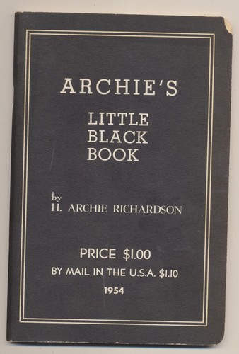 Track & Field ARCHIE'S LITTLE BLACK BOOK BY Henry Archibald Richardson ...