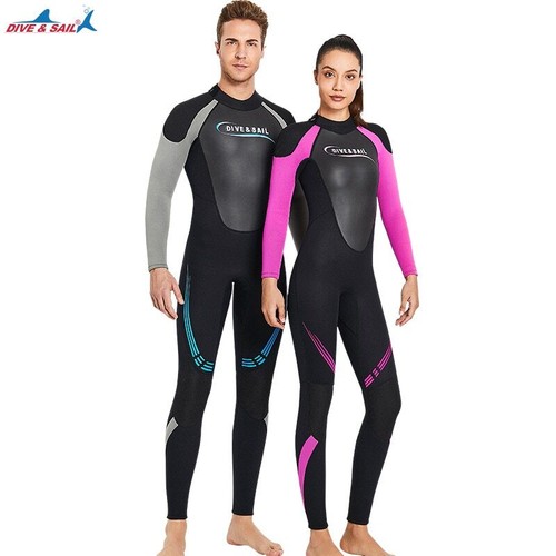 Neoprene Long Sleeved One-piece Diving Suit Winter Swimming Diving Suit ...