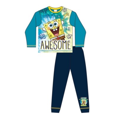 Official Boys Kids SpongeBob Character Pyjamas Nightwear Sleepwear 6, 8 ...