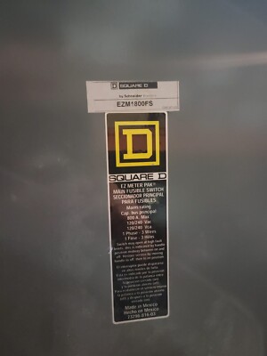 EZM1800FS EZM MAIN 800A 1PH FUSIBLE SQUARE D | eBay