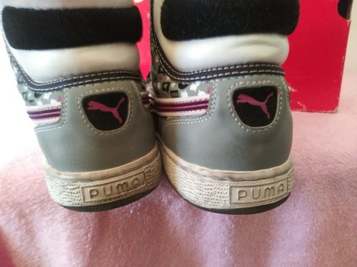 puma First round logo wn's gray/fuchsia/blk/white. Sz 7 | eBay