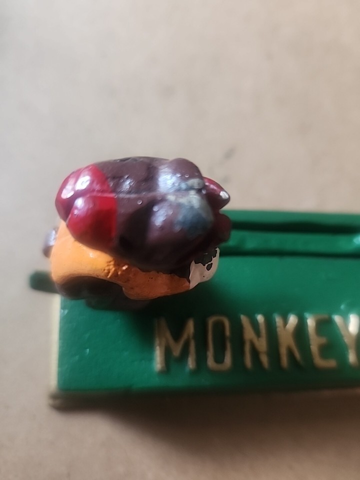 Monkey Coin Bank Heavy Cast Iron Vintage Mechanical Spring Action Vtg ...