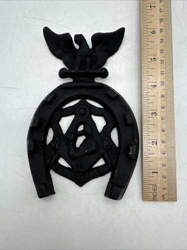 Vintage Cast Iron Masonic Horse Shoe RARE | eBay