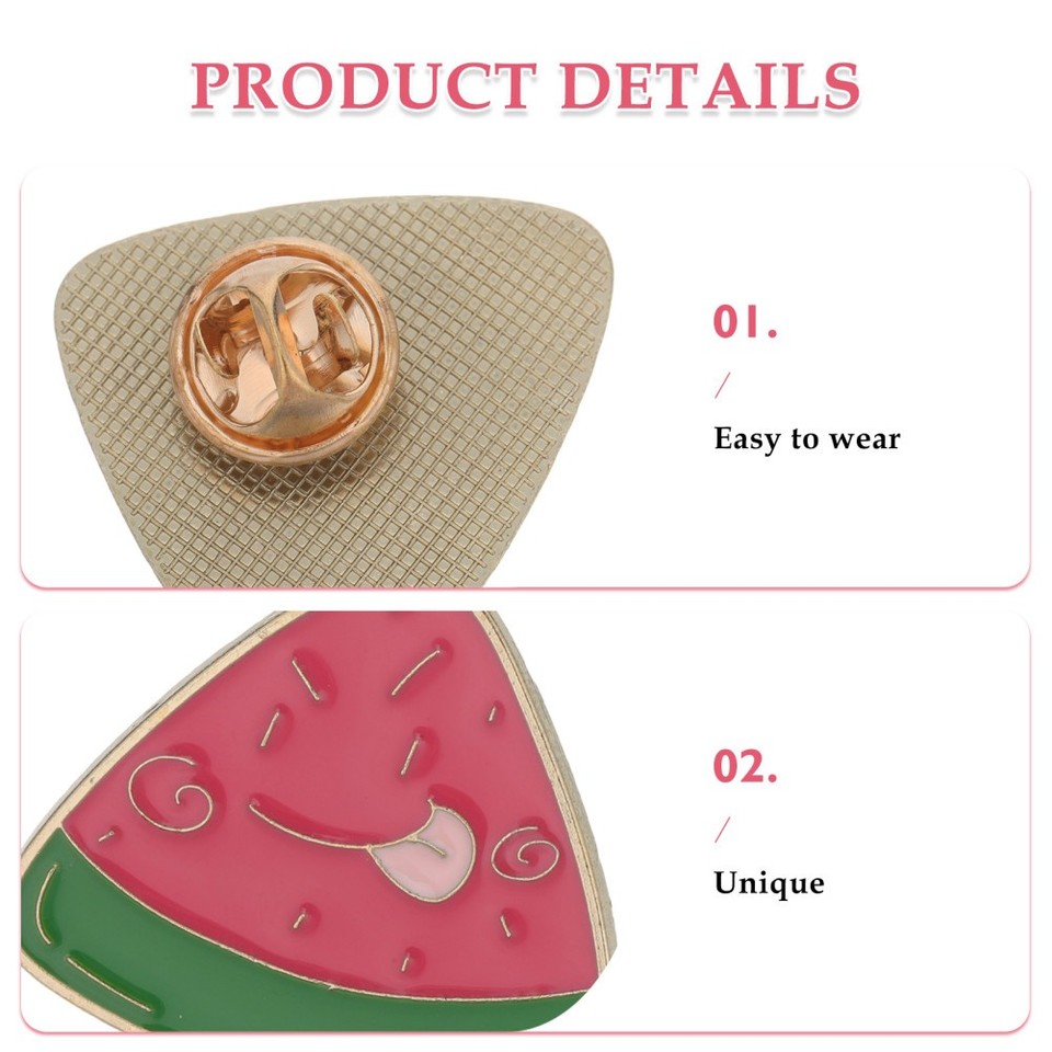 6Pcs Watermelon Lapel Pin: Creative Watermelon Enamel Pins - Kawaii ...