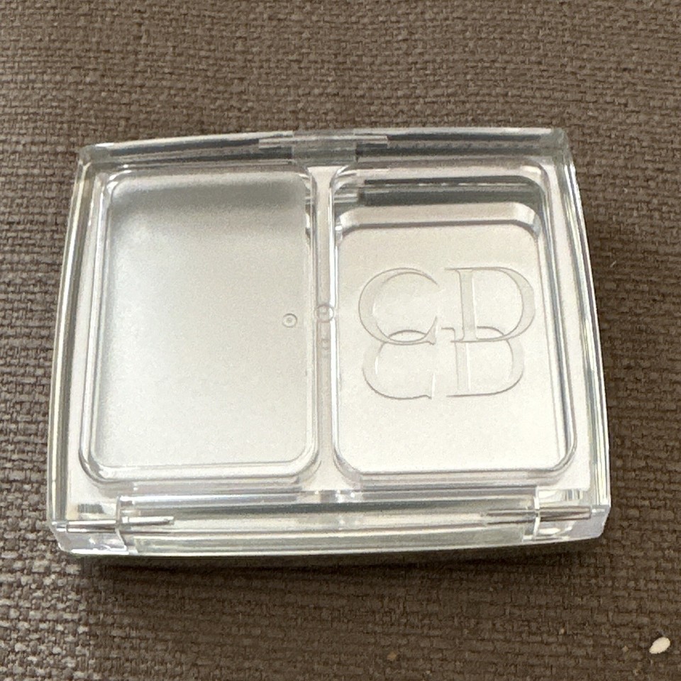 Christian Dior CD Silver make up mirror compact travel pill case Brand ...