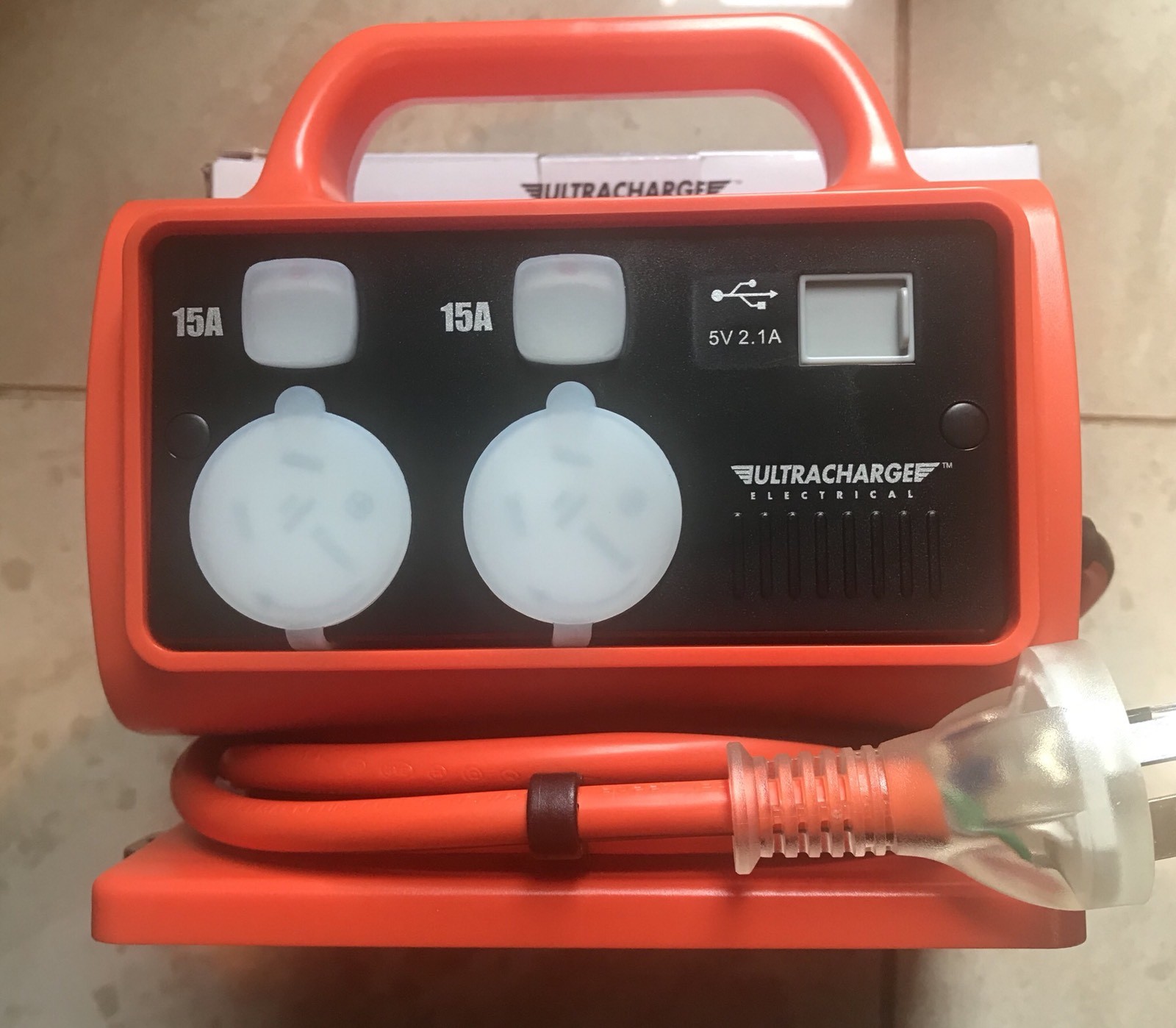 5 WAY 15A RCD / MCB POWER OUTLET / SAFETY BOX / PORTABLE POWER BOARD ...