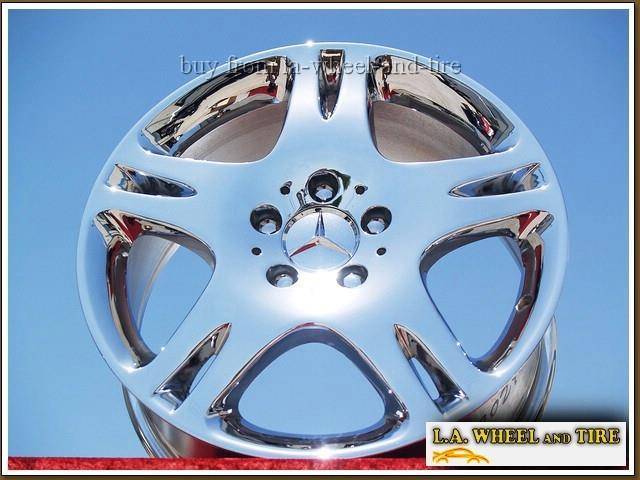 SET OF 4 CHROME 17" MERCEDES BENZ CL500 CL600 S500 S430 OEM WHEELS RIMS ...
