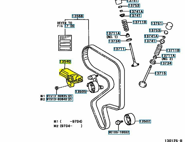 Genuine Toyota RAV4 Celica MR2 Tensioner 3SGE 3SGTE Engine Chain 13540 ...