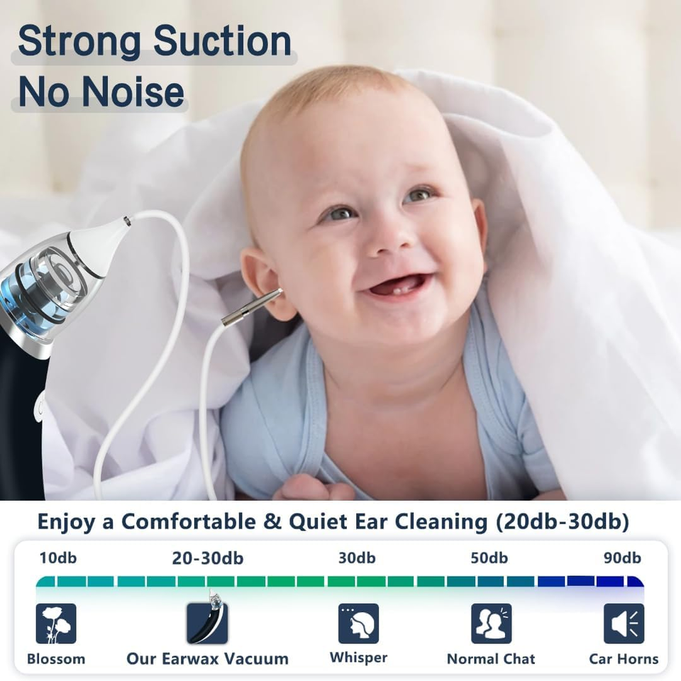 2023 Ear Vacuum Wax Remover, 5 Levels Strong Suction Ear Removal ...