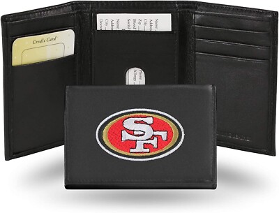 San Francisco 49ers NFL Embroidered Leather Tri-fold Wallet | eBay