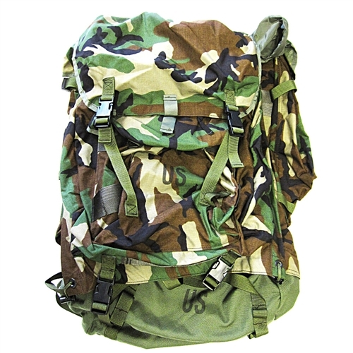 US Military CFP 90 Backpack Rucksack Woodland Camo Combat Patrol Pack ...