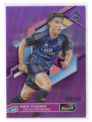 Niko Tsakiris 2023 Topps Finest MLS Purple Refractor Rookie #45 /250 ...