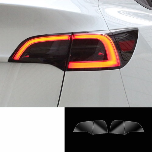 2PCS For Tesla Model Y Tail Light Tint Film Cover Overlay Smoke Black N ...