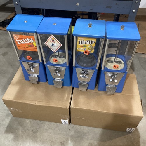 4 OAK Vista Candy Peanut Gumball Toy 25 cent Vending machines Made In ...