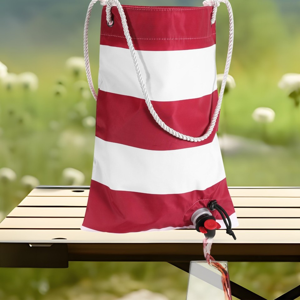 Drinking Flask Wine Pouches Beach Tote Bag Beverage with Dispenser ...