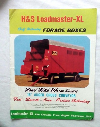 H & S Loadmaster XL Self Unloading Forage Boxes Sales Brochure | eBay