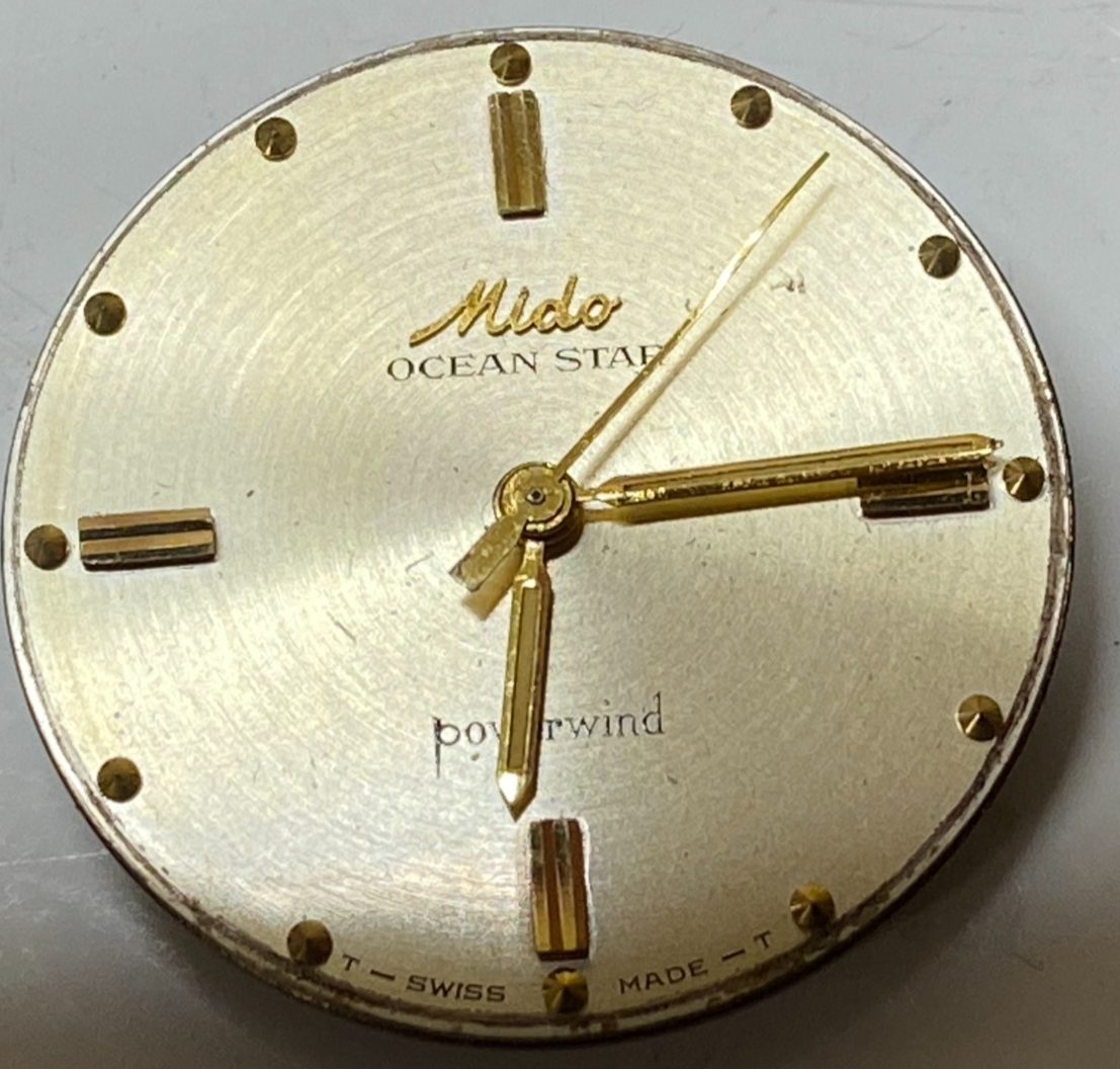 Mido Men Wrist Watch Movement W/Dial & Hands, Power Wind, 17 Jewels ...
