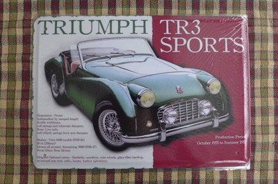 Triumph TR3 Sport Metal Sign Painted Poster Book Wall Decor Shop Art ...