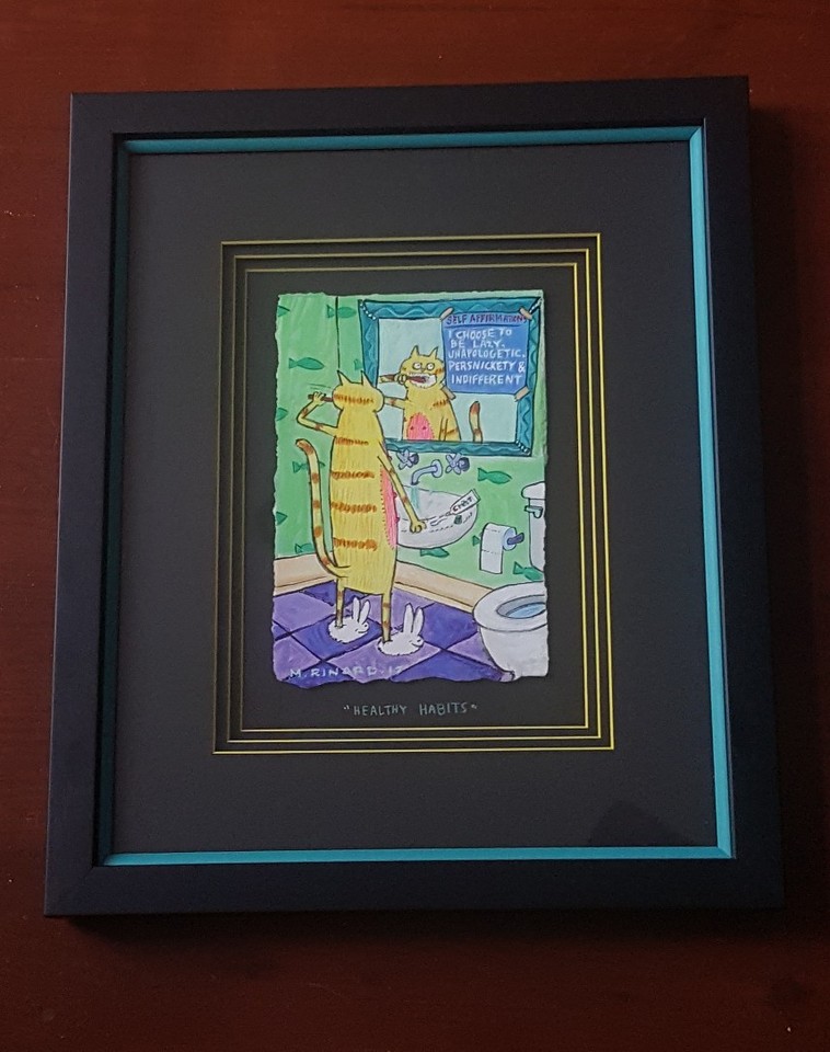 Matt Rinard "Healthy Habits" Original Pastel and Gouache Painting ...