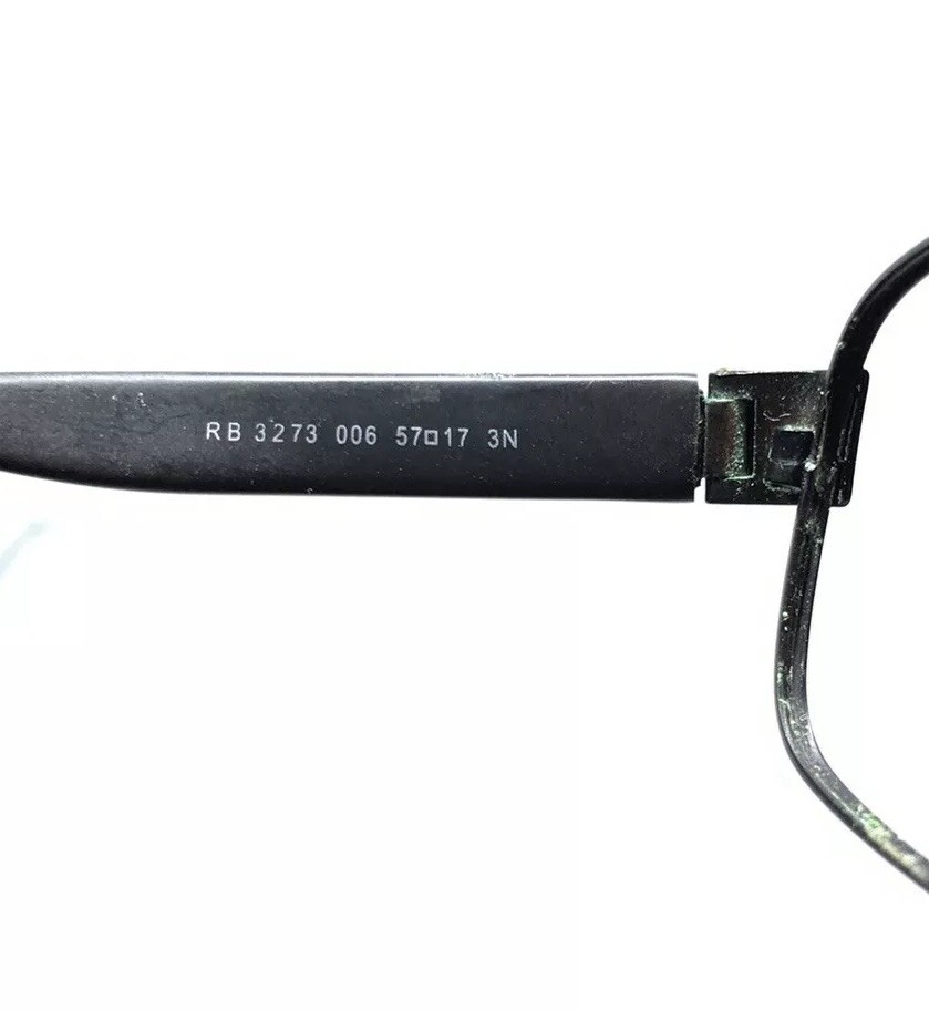 Ray Ban Sunglasses FRAME ONLY RB 3273 006 Black Aviator Italy 57[]17 ...