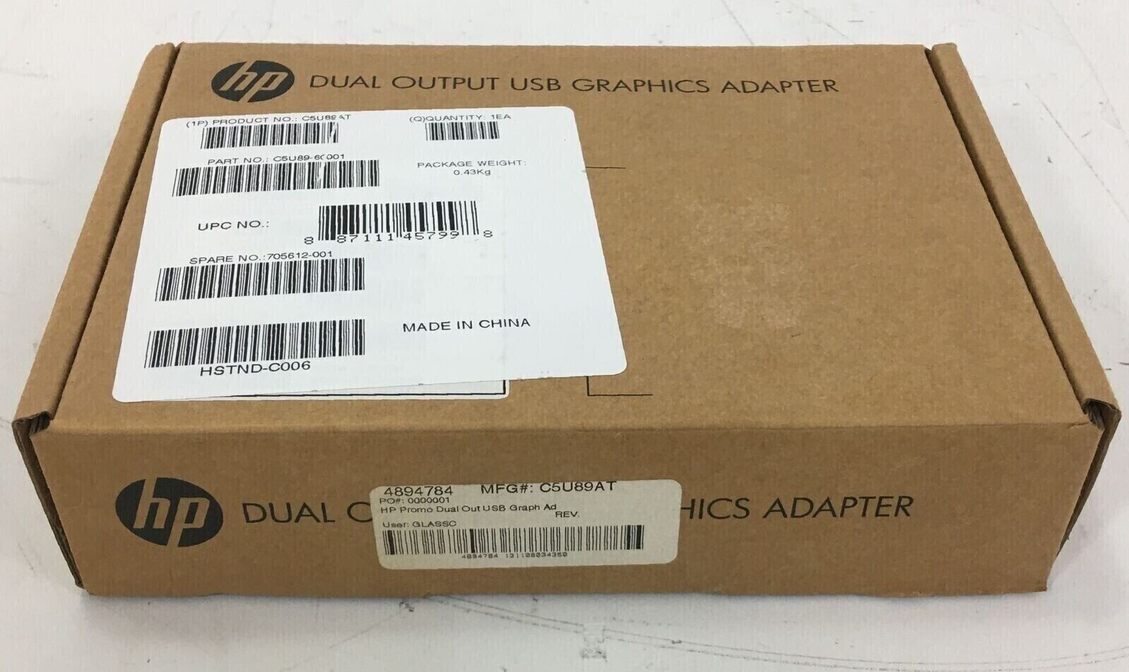 HP USB 3.0 to DP DVI Dual Monitor Display Adapter Convertor Displaylink ...