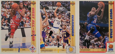 1991-92 Upper Deck - #243 Tim Hardaway + (2) All Star cards #50 & #468 ...