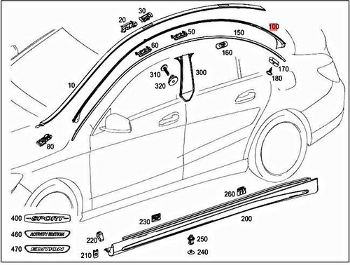 Genuine MERCEDES C117 CLA Coupe C117 Sealing frame 1176730421 | eBay